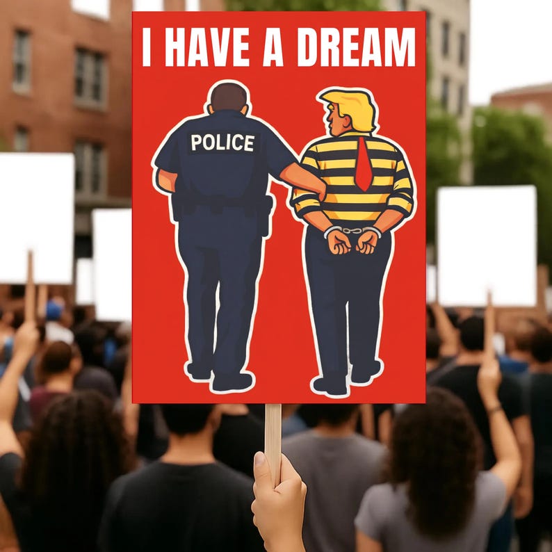 I Have a Dream Protest Sign, Anti Trump Political Poster, Resist ...