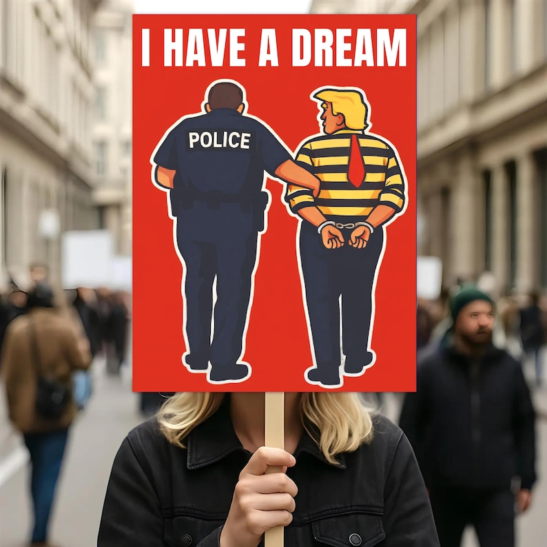 I Have a Dream Protest Sign, Anti Trump Political Poster, Resist ...