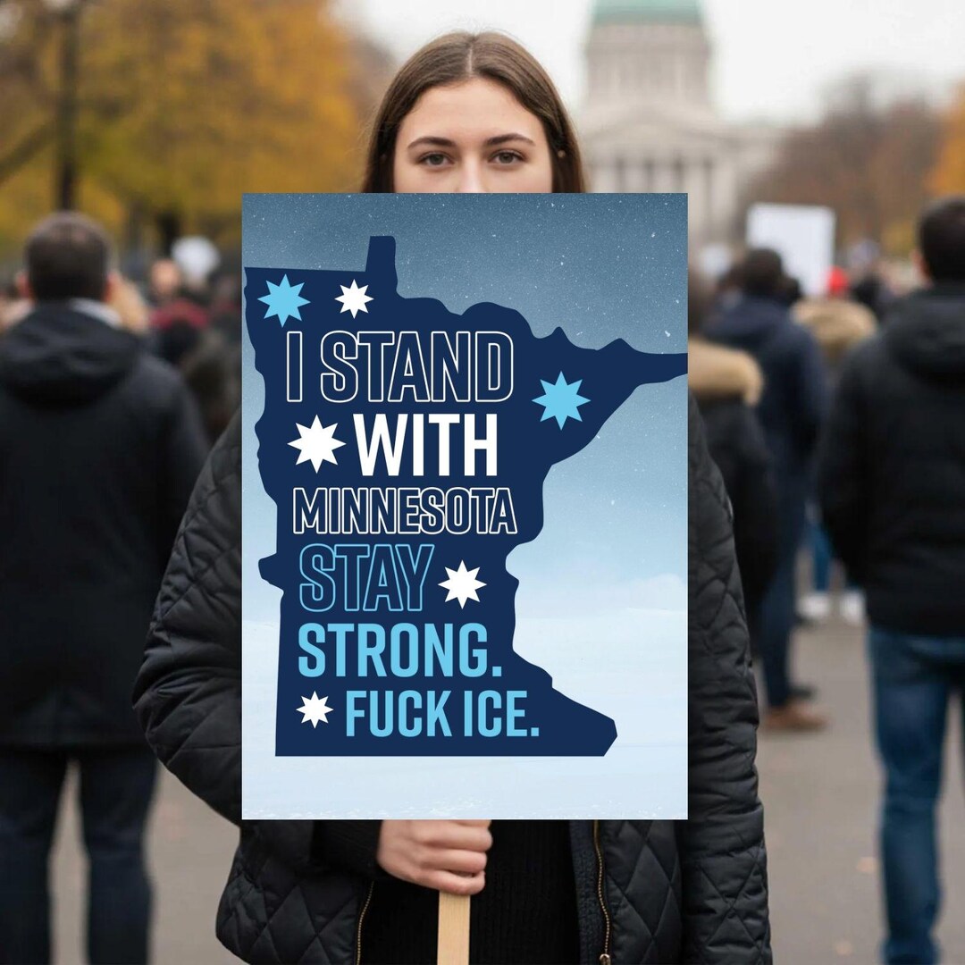 Minnesota Protest Sign, MN State Bird Loon Resistance Rally Poster ...