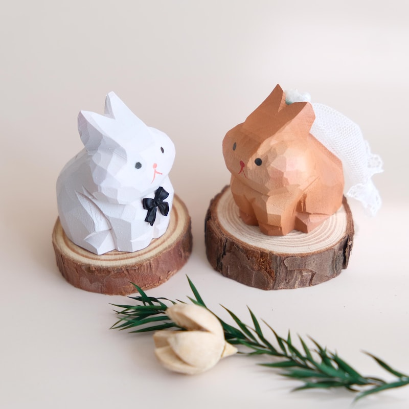 Cute Rabbit Cake Topper - Etsy