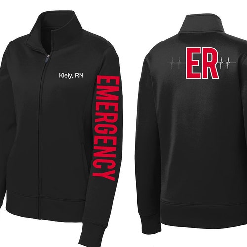 Emergency Nurse Jacket ER Department Nursing Embroidered - Etsy