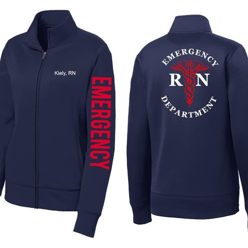 Emergency Nurse Jacket ER Department Nursing Embroidered - Etsy