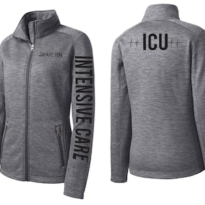 ICU Intensive Care Unit Jacket Nurse Jacket Embroidered Jacket | Etsy