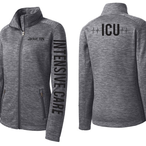 ICU Intensive Care Unit Jacket Nurse Jacket Embroidered Jacket | Etsy