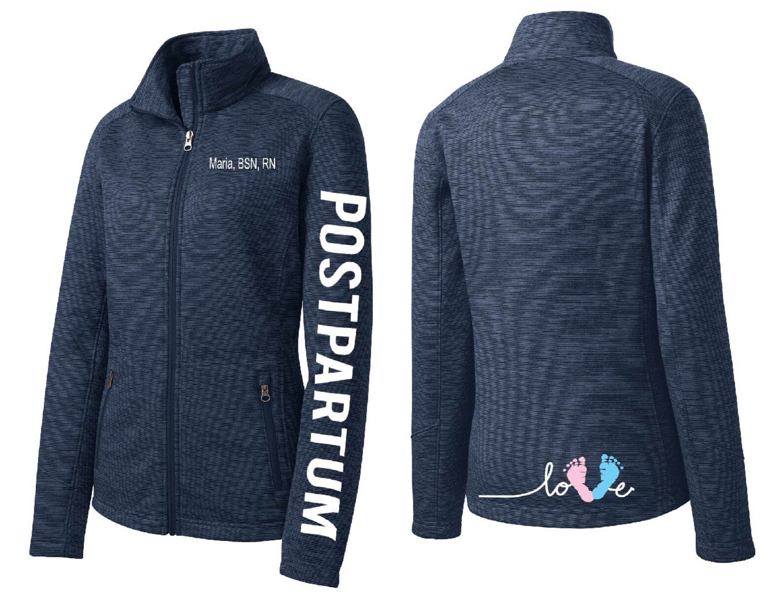 Postpartum Jacket Nurse Embroidered Nursing Jacket Women's | Etsy