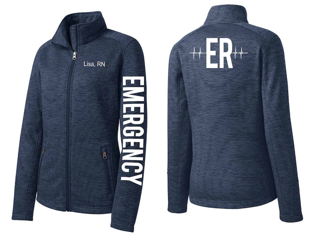 Emergency Nurse Jacket ER Department Nursing Embroidered Custom ...