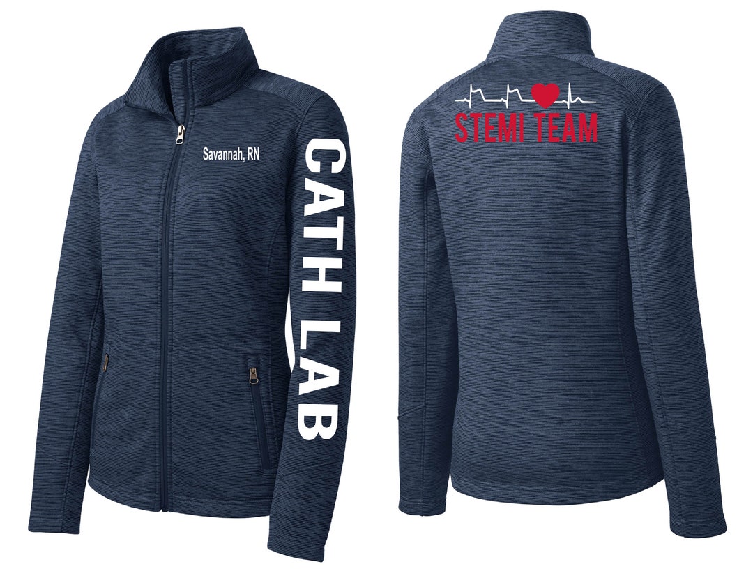 Personalized STEMI Team Nurse Jacket: Embroidered Fleece With Heart ...