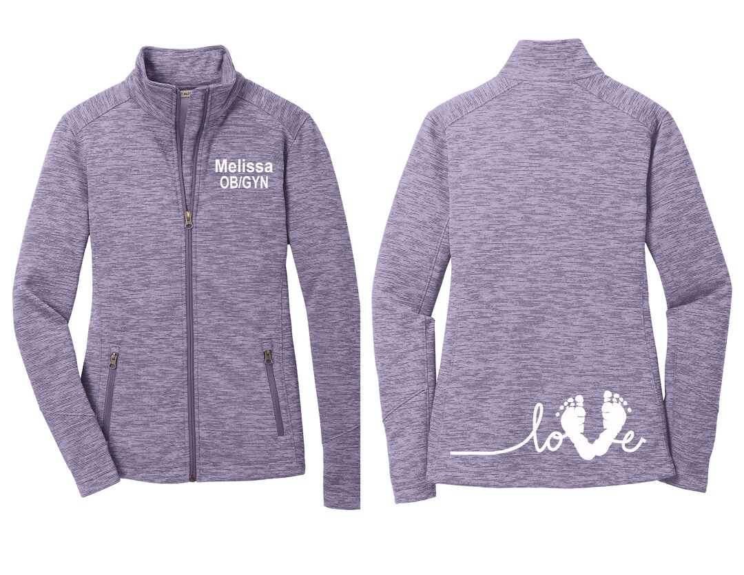 Embroidered Labor & Delivery Nurse Zip Jacket - NICU RN Stethoscope ...