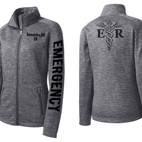 Emergency Nurse Jacket ER Department Nursing Embroidered - Etsy