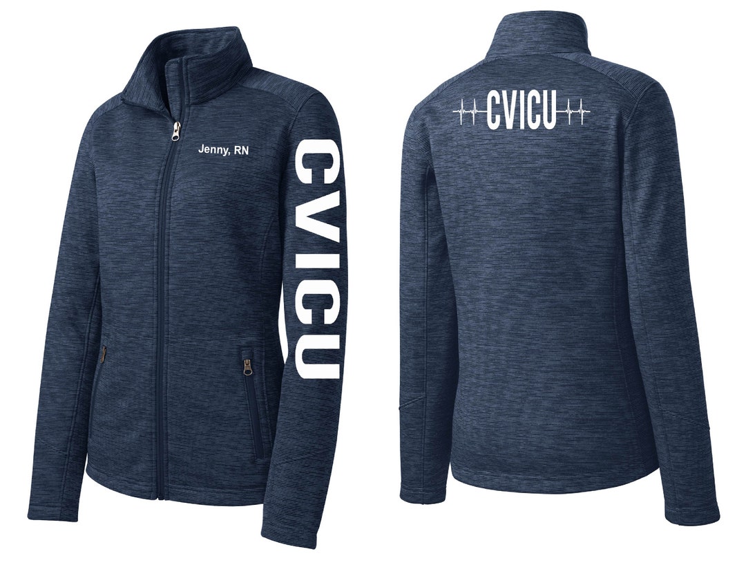 CVICU Nurse Jacket Heart Rhythm Intensive Care Women's Nursing ...