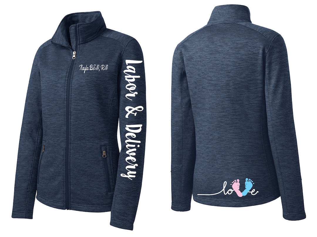 Labor and Delivery Nurse Jacket NICU Nursing Love Baby Feet Nurses ...