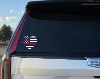 Thin Red Line / Thin Blue Line Metallic Chrome Vinyl Decals - Etsy