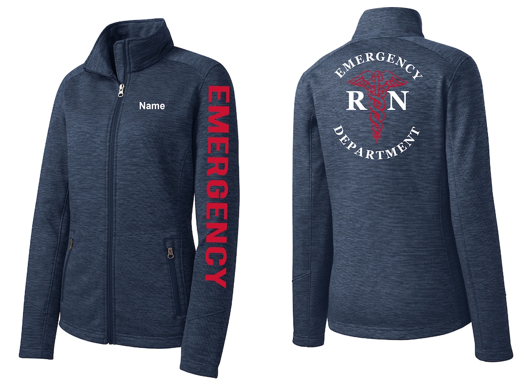 Personalized Emergency Department RN Fleece Jacket: Embroidered ER ...