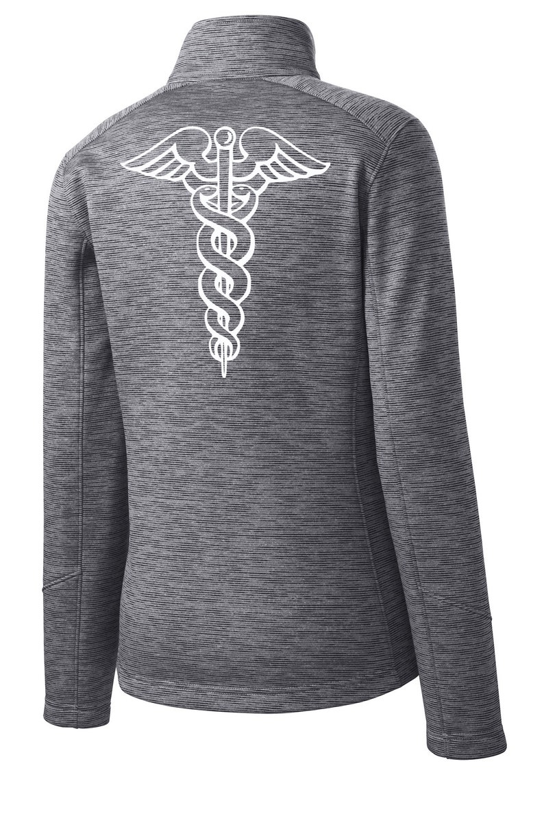 Caduceus Zip up Nursing Jacket Embroidered Name Credentials - Etsy ...