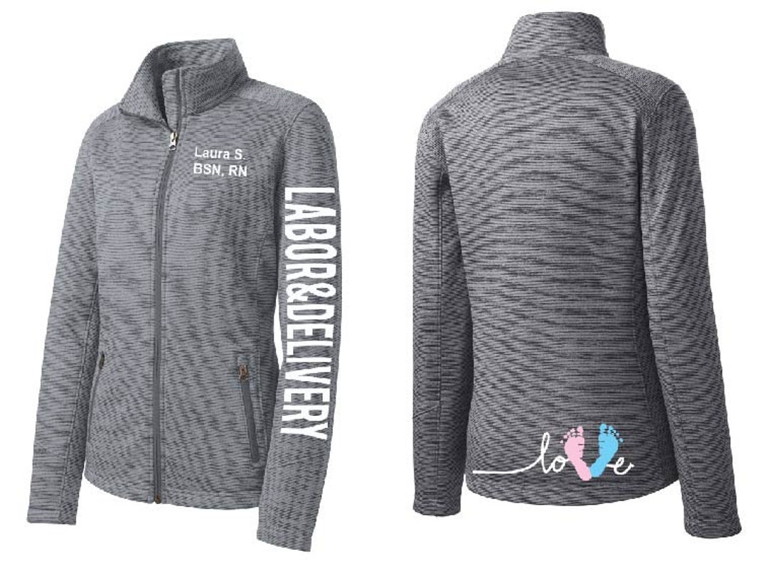 Labor and Delivery Jacket L&D Nurse Nursing Baby Love Feet Nurses ...