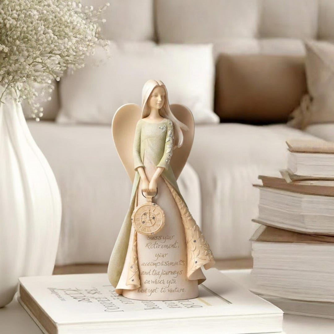 Elegant Retirement Angel Figurine, Inspirational Angel Statue With ...