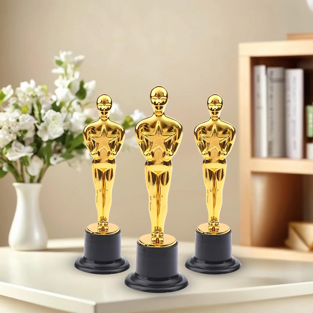 Little Gold Man Trophy Statue, Star Award Figurine, Winner Gift ...