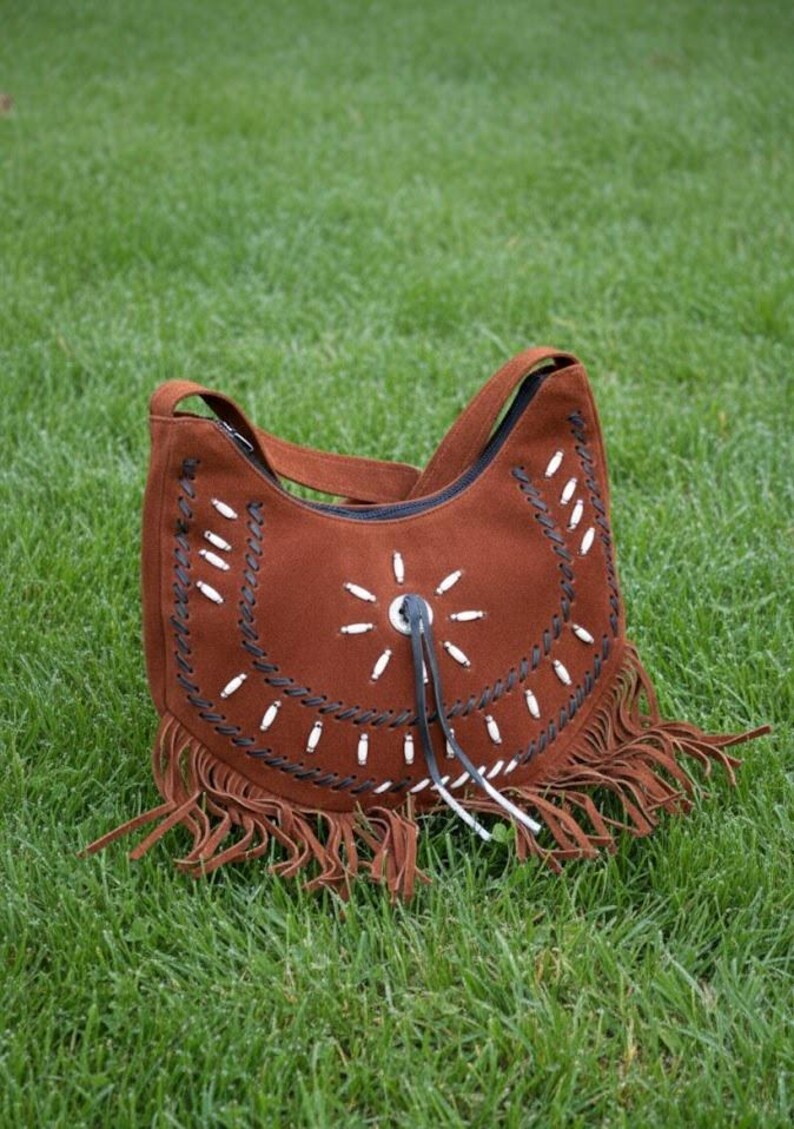 Handmade Suede Leather Shoulder Bag for Woman WBG104 - Etsy