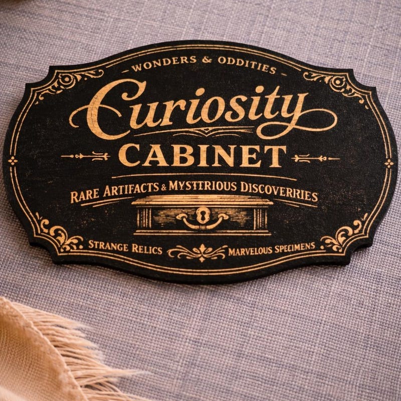 Cabinet of Curiosities Sign - Etsy