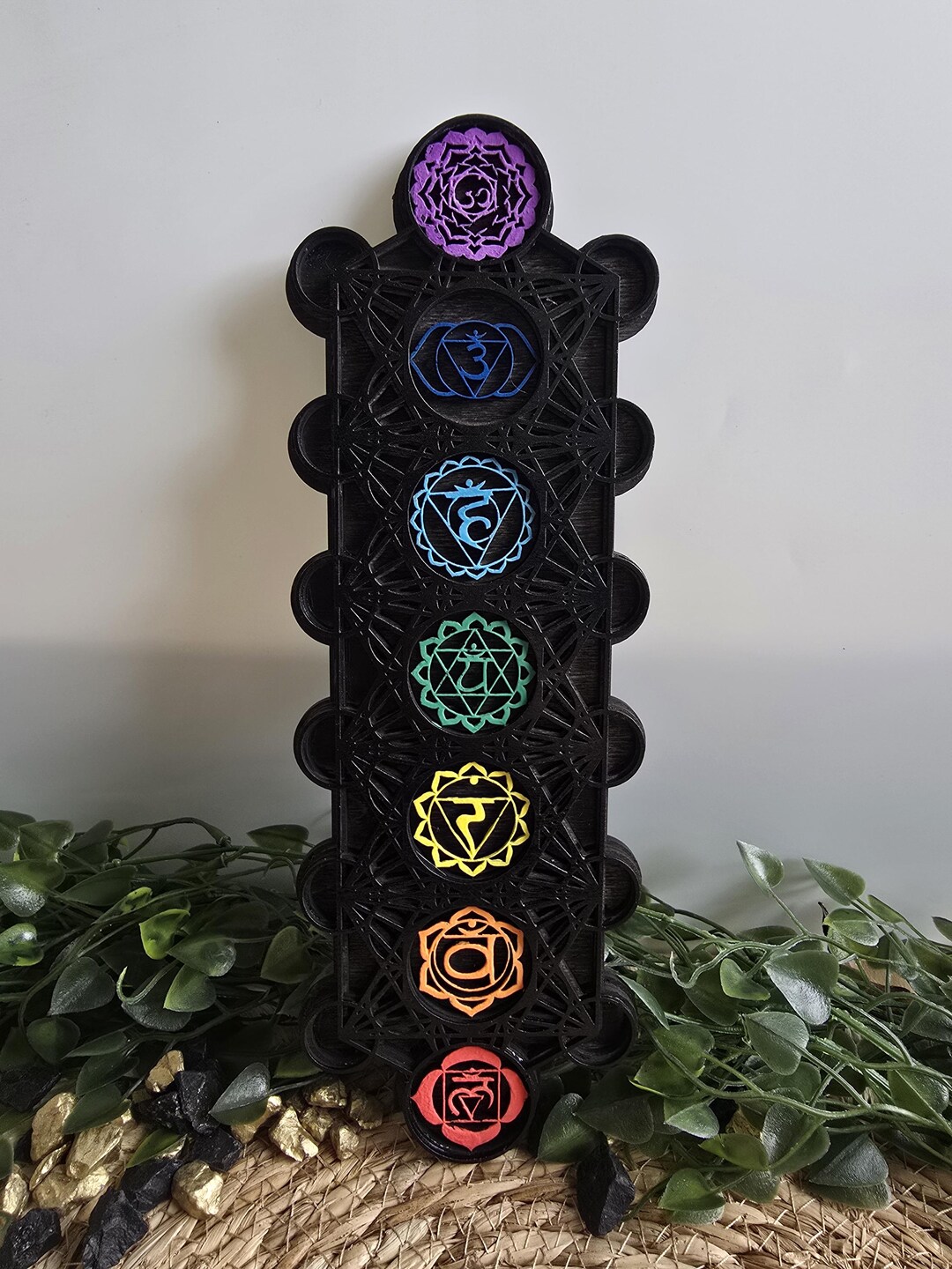Seven Chakras Wall Art – Layered Wooden Relief (25x9.5 Cm) - Etsy