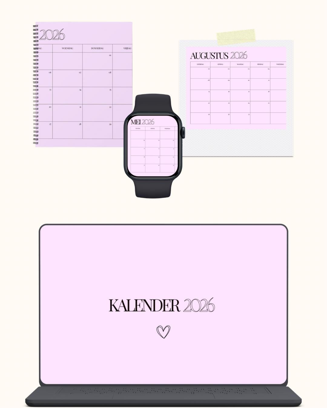 2026 Monthly Calendar Printable | Minimalist 12-page Wall Planner | One ...