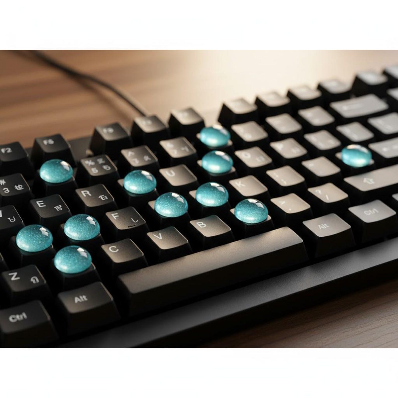 Kawaii Resin Star Keycaps | Glitter Artisan Keyboard DIY Accessories ...