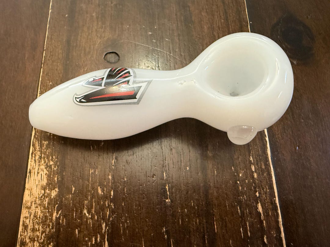4" Premium Glass Pipe White ATL Atlanta Falcons Thick Quality - Etsy