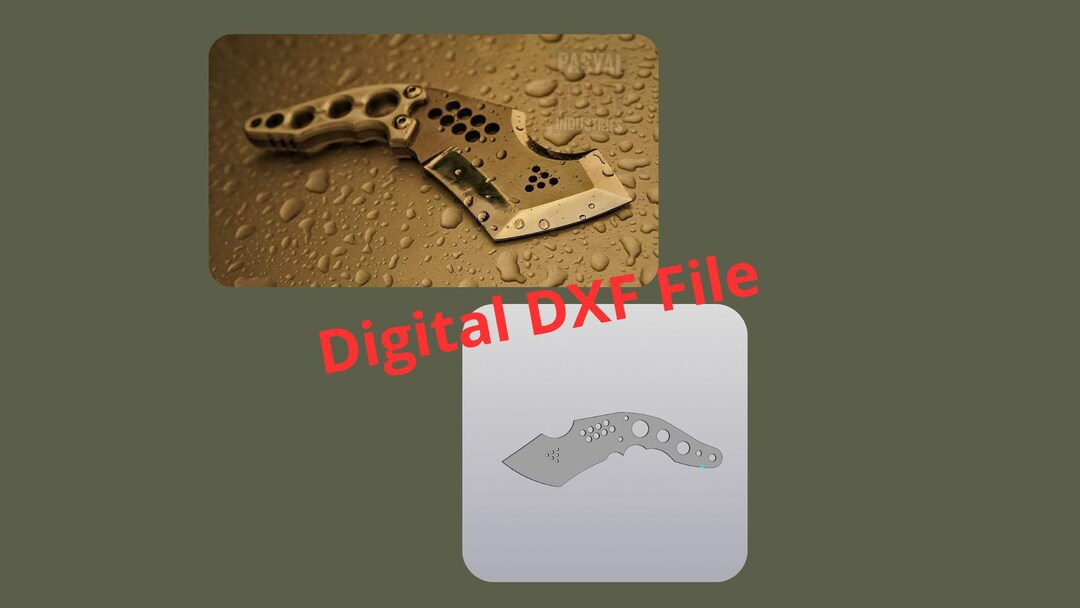 Knife Blank Digital DXF File DIY Template | CNC Cutting Pattern ...
