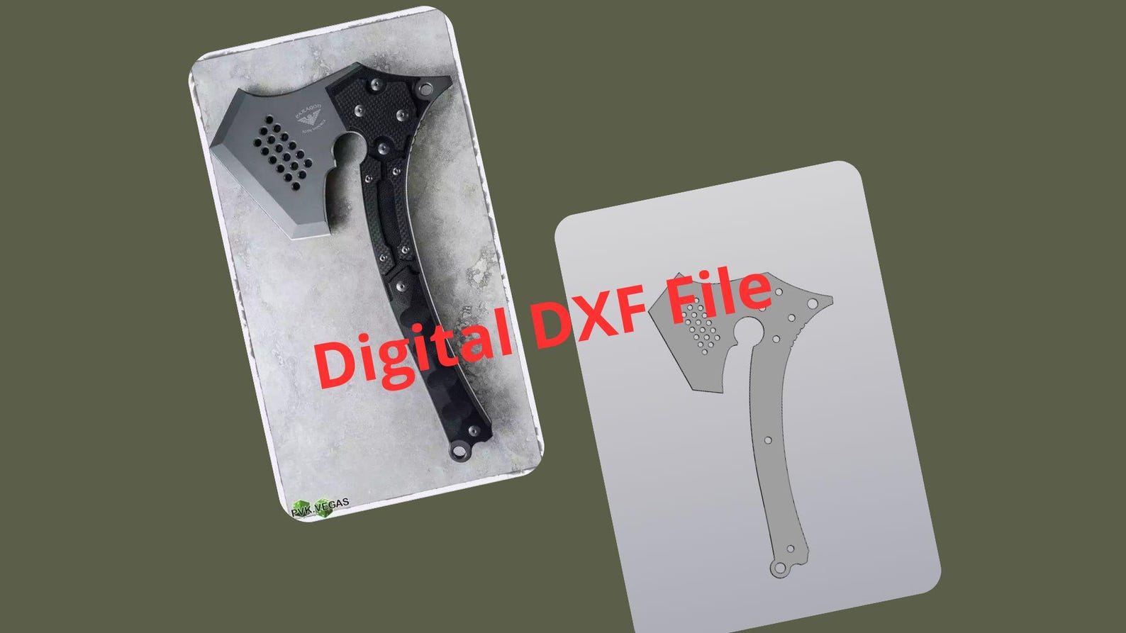 Mini Axe V2 Blank Template DXF File | CNC Cutting Pattern | Digital ...