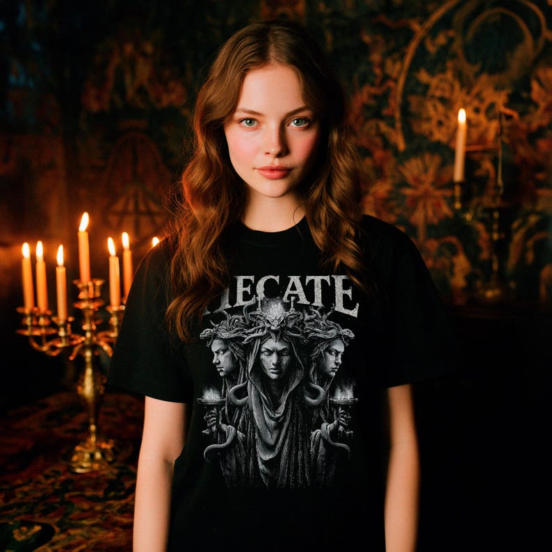 Hecate Shirt: Triple Goddess Witch T-shirt | Pagan Wiccan Unisex Tee ...
