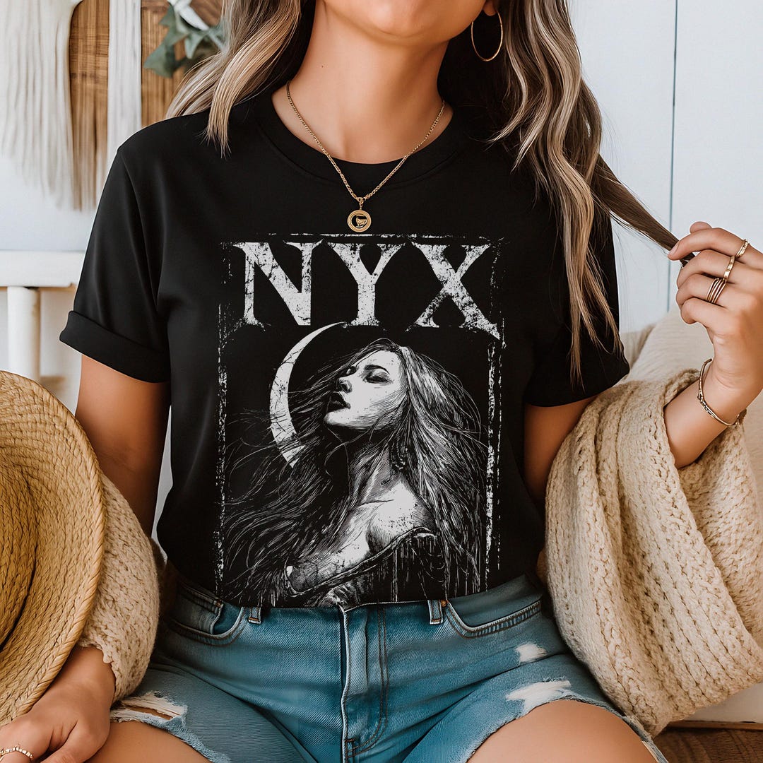 NYX Goddess Shirt: Gothic Witch T-shirt | Pagan Wiccan Dark Feminine ...