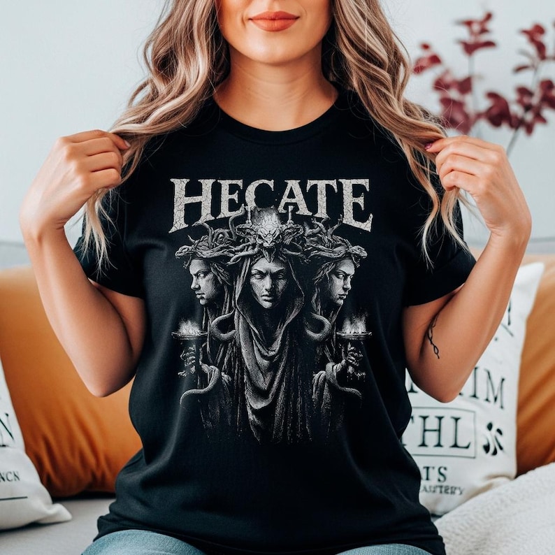 Hecate Shirt: Triple Goddess Witch T-shirt | Pagan Wiccan Unisex Tee ...