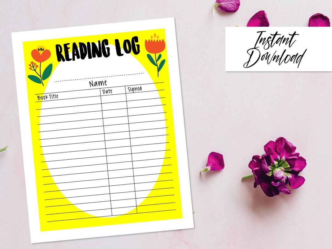 Bright Printable Reading Log, Classroom Activity, Classroom Template ...