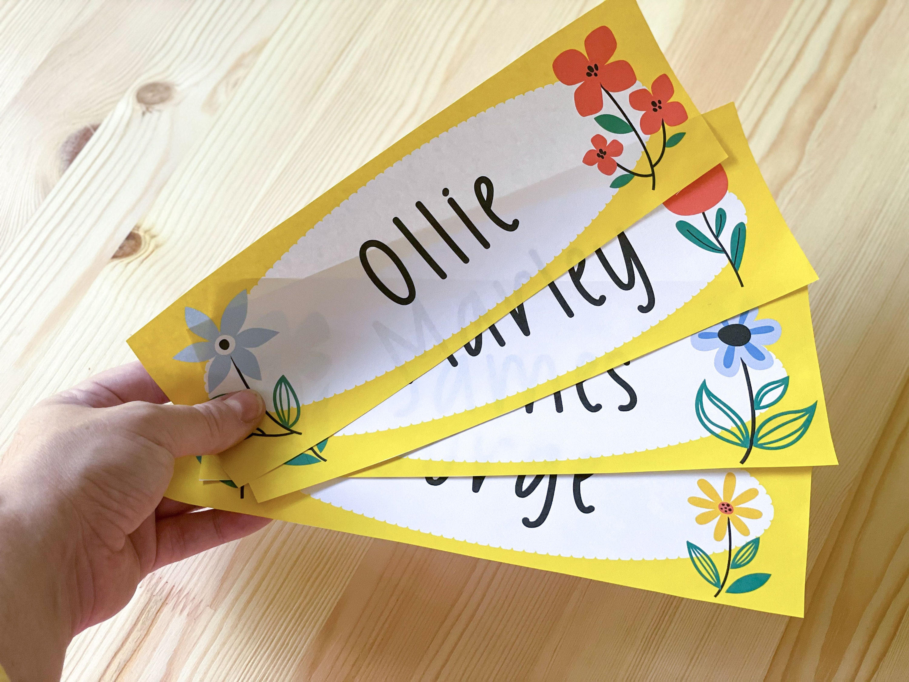 Editable Bright Fun Student Desk Plates, Classroom Labels Student Name ...