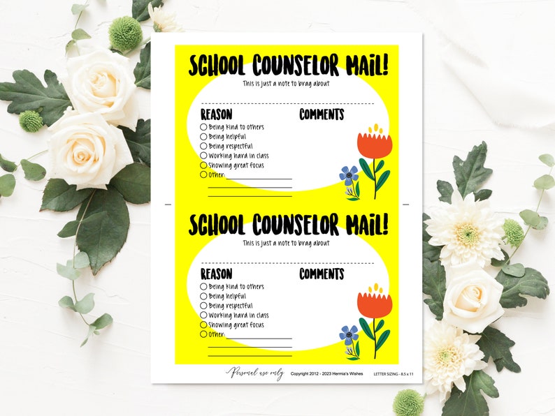 School Counselor Note Printable, Counselor Brag, Happy Mail, Counselor ...