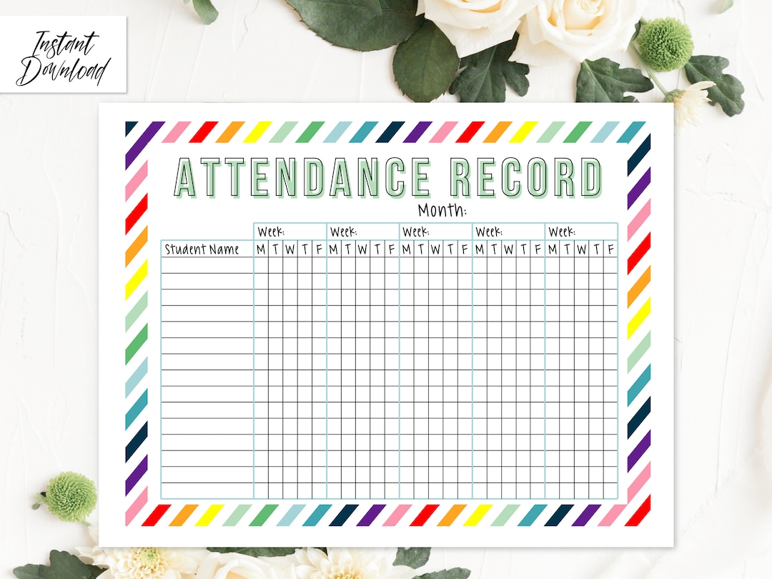 Classroom Attendance Sheet, Teacher Log, Digital Tracker, Teacher Plan ...