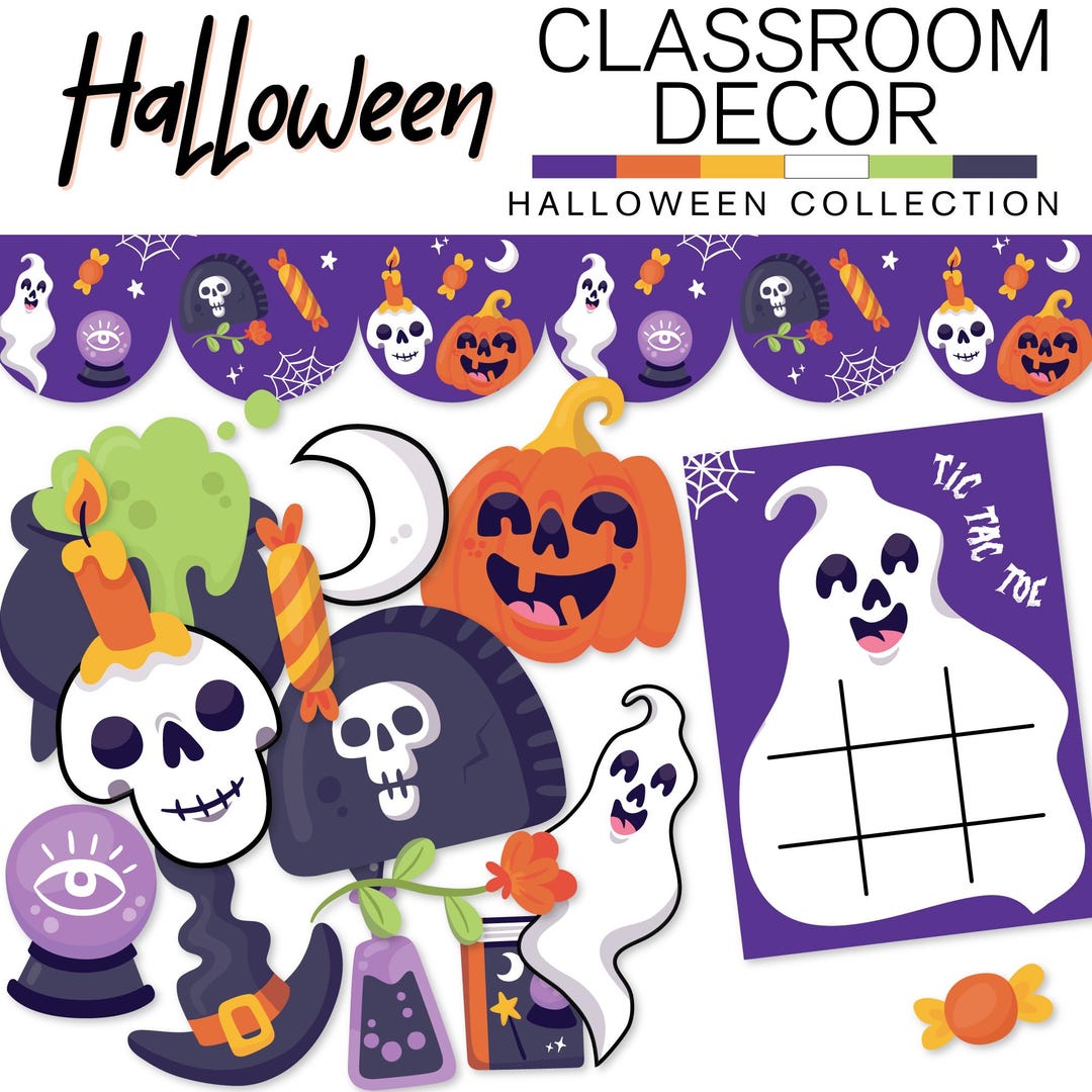 Printable Classroom Halloween Decorations, DIY Halloween Decor - Etsy