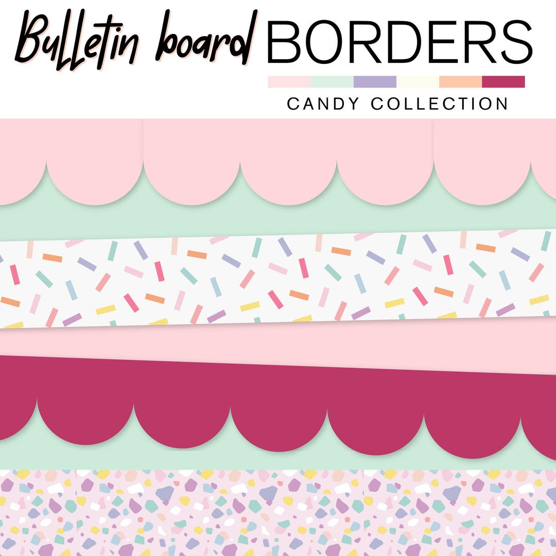 Candy Theme Bulletin Board, Rainbow Sprinkles Classroom Borders ...