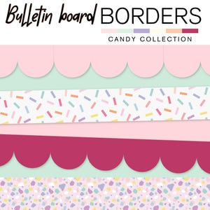 Candy Theme Bulletin Board, Rainbow Sprinkles Classroom Borders ...