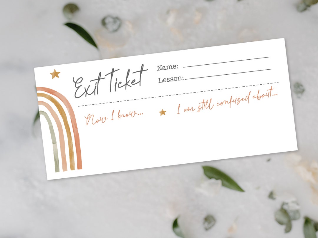 Boho Exit Ticket, Teacher Resources, Classroom Activities, Classroom ...