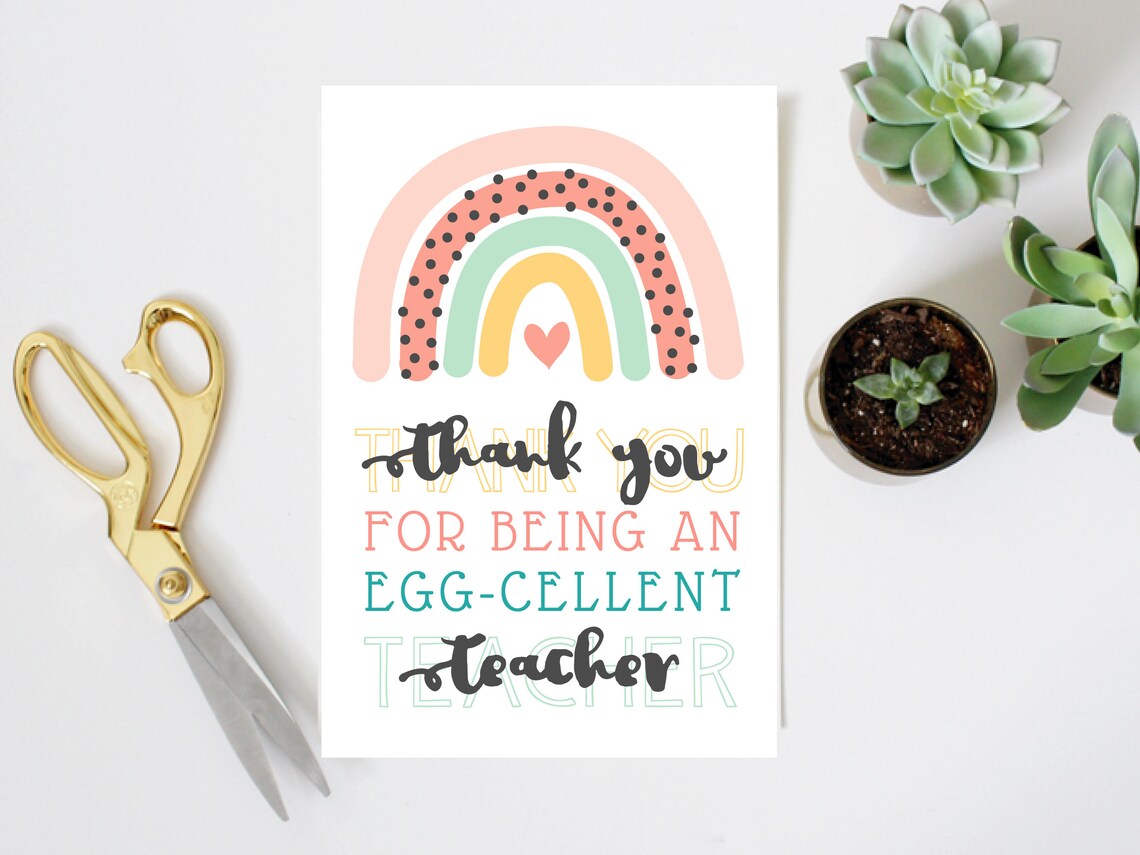 Thanks for Being an Eggcellent Teacher Easter Tags, From Student ...