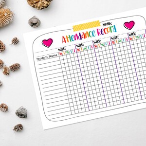 Homeschool Planner, Classroom Attendance Sheet, Teacher Log, Digital ...