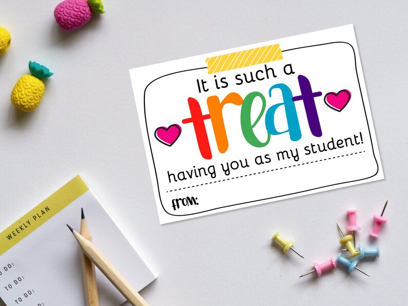 Such A Treat Having You as A Student Valentine's Day Tags, From Teacher ...