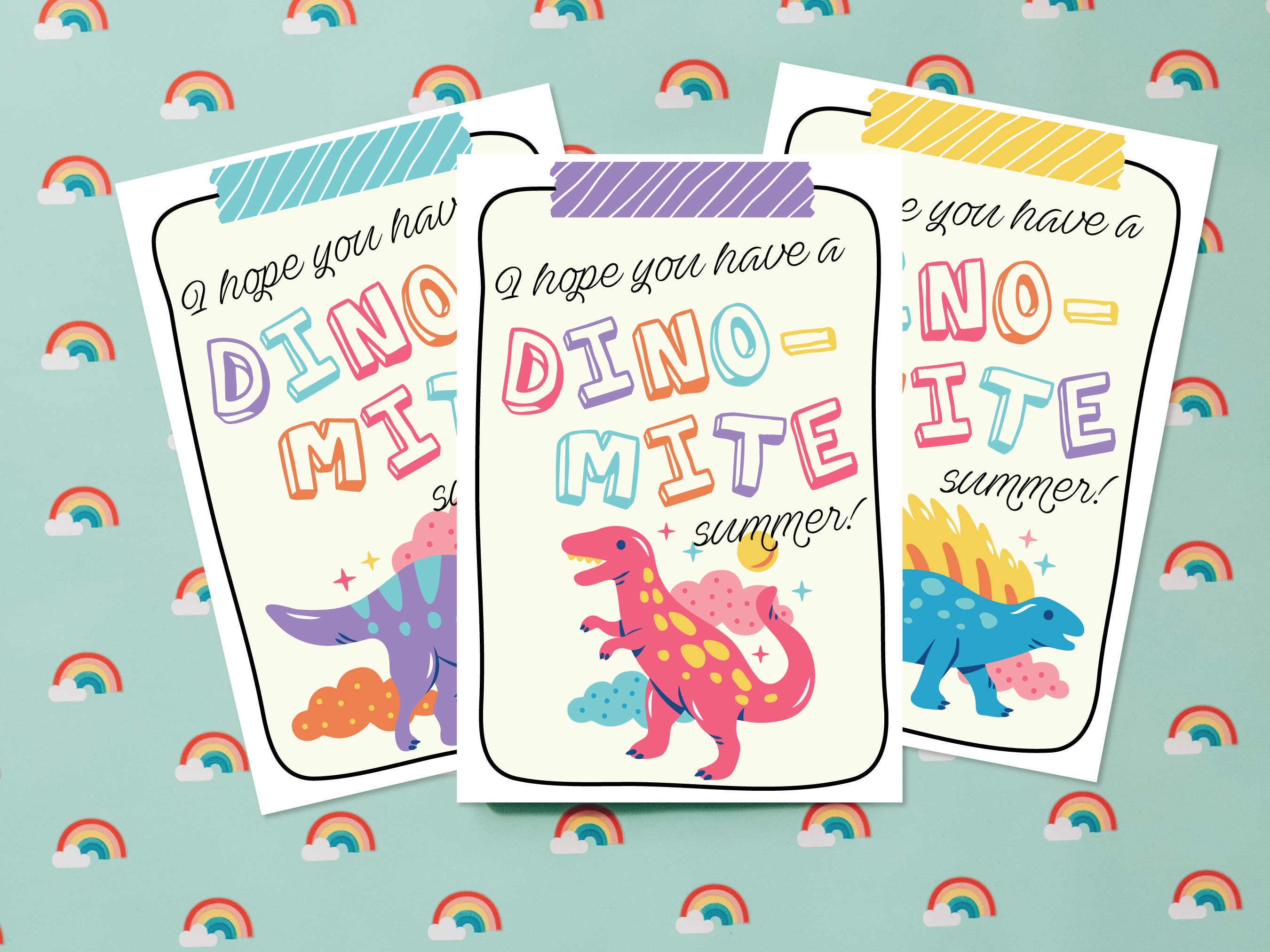 Dinomite Summer Printable Tag, End of Year Teacher Appreciation ...