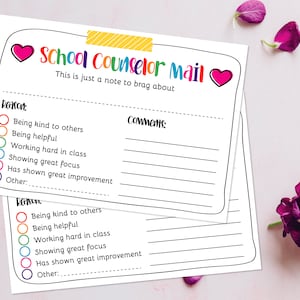 School Counselor Mail, Note From the Teacher, Teacher Report, Teacher ...
