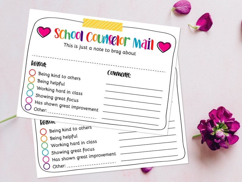 School Counselor Mail, Note From the Teacher, Teacher Report, Teacher ...