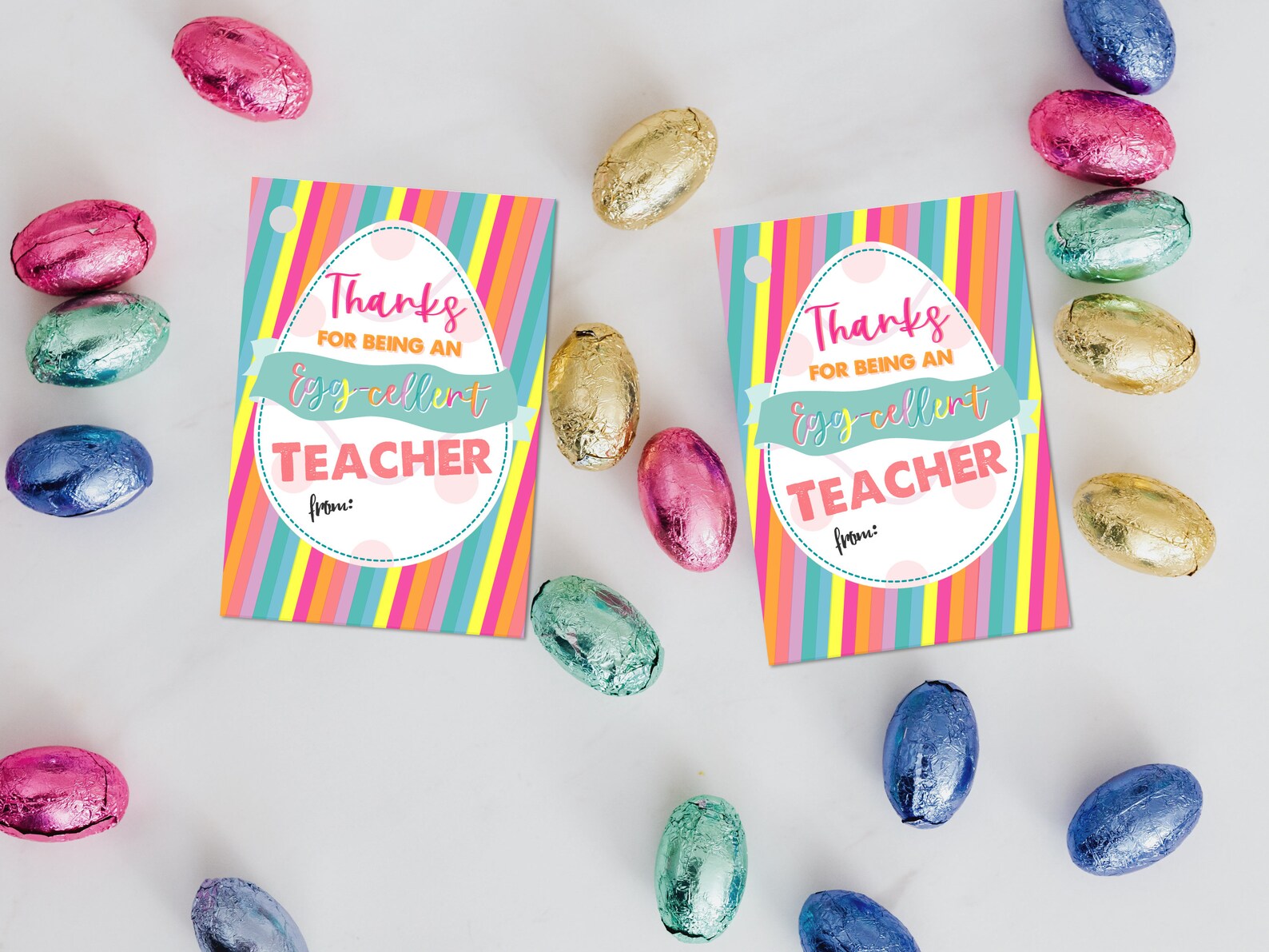Thanks for Being an Eggcellent Teacher Easter Tags, From Student ...