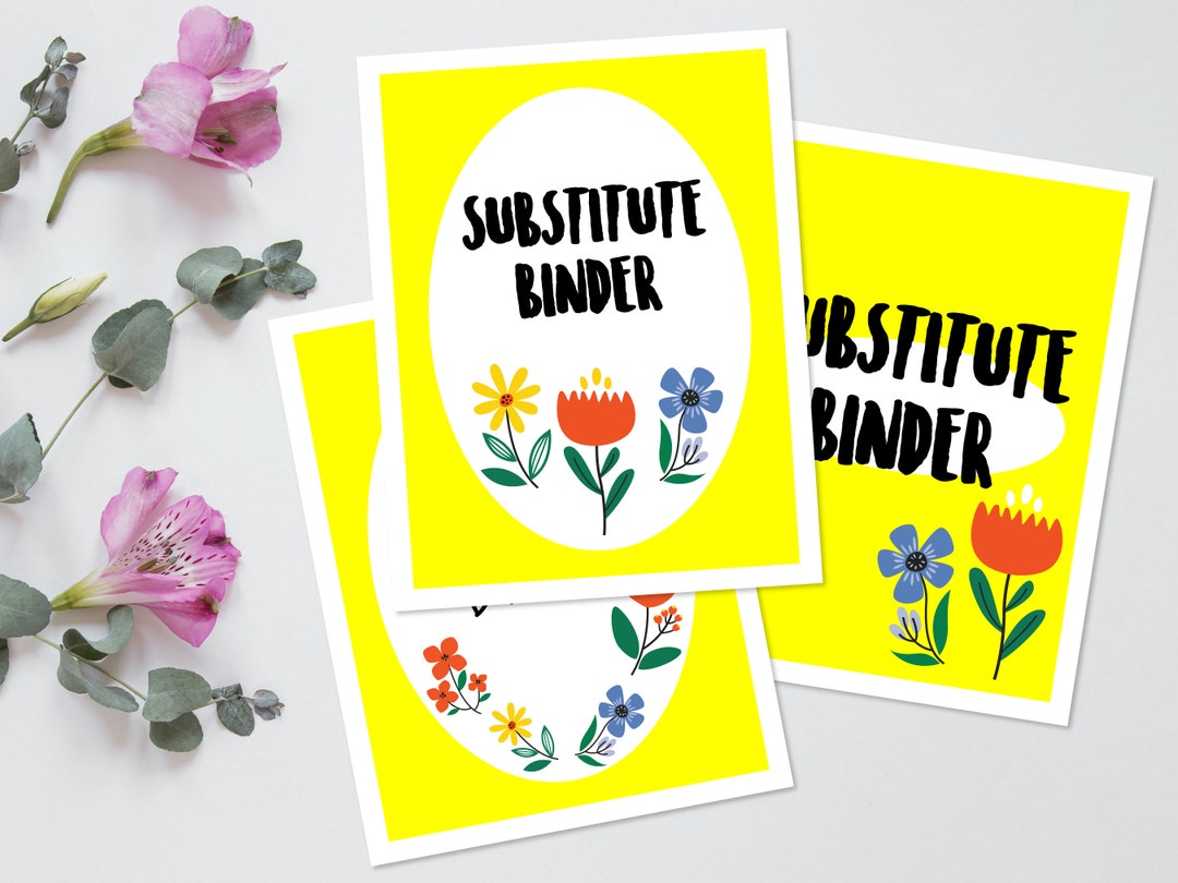 Substitute Teacher Binder, Teacher Resources Sub Binder Printable ...
