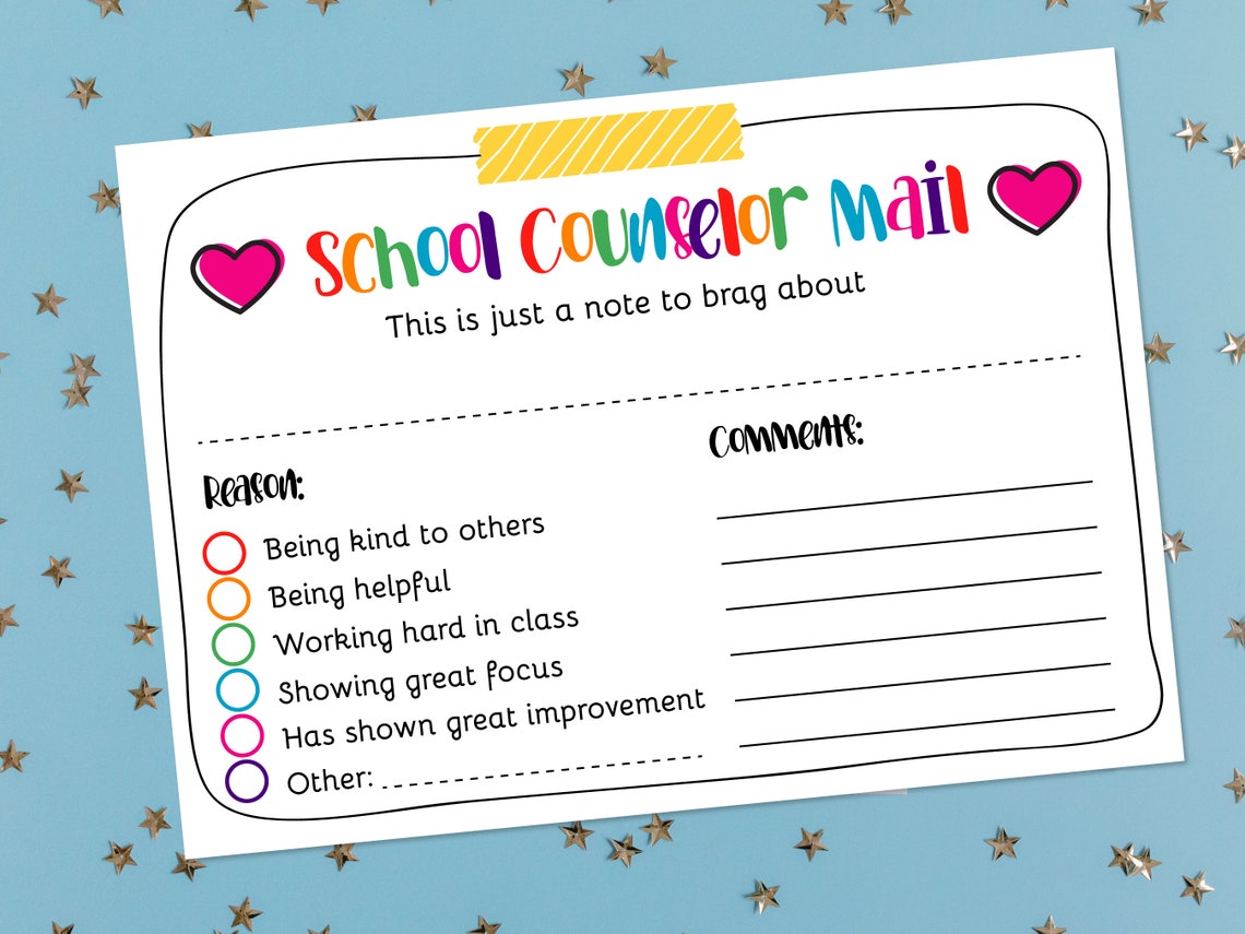 School Counselor Mail, Note From the Teacher, Teacher Report, Teacher ...