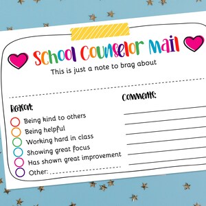 School Counselor Mail, Note From the Teacher, Teacher Report, Teacher ...